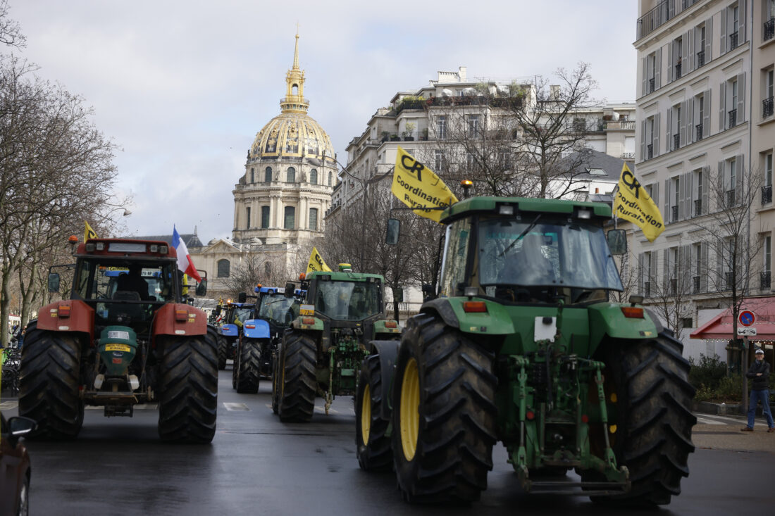 Angry French farmers with tractors are back on the streets of Paris for ...
